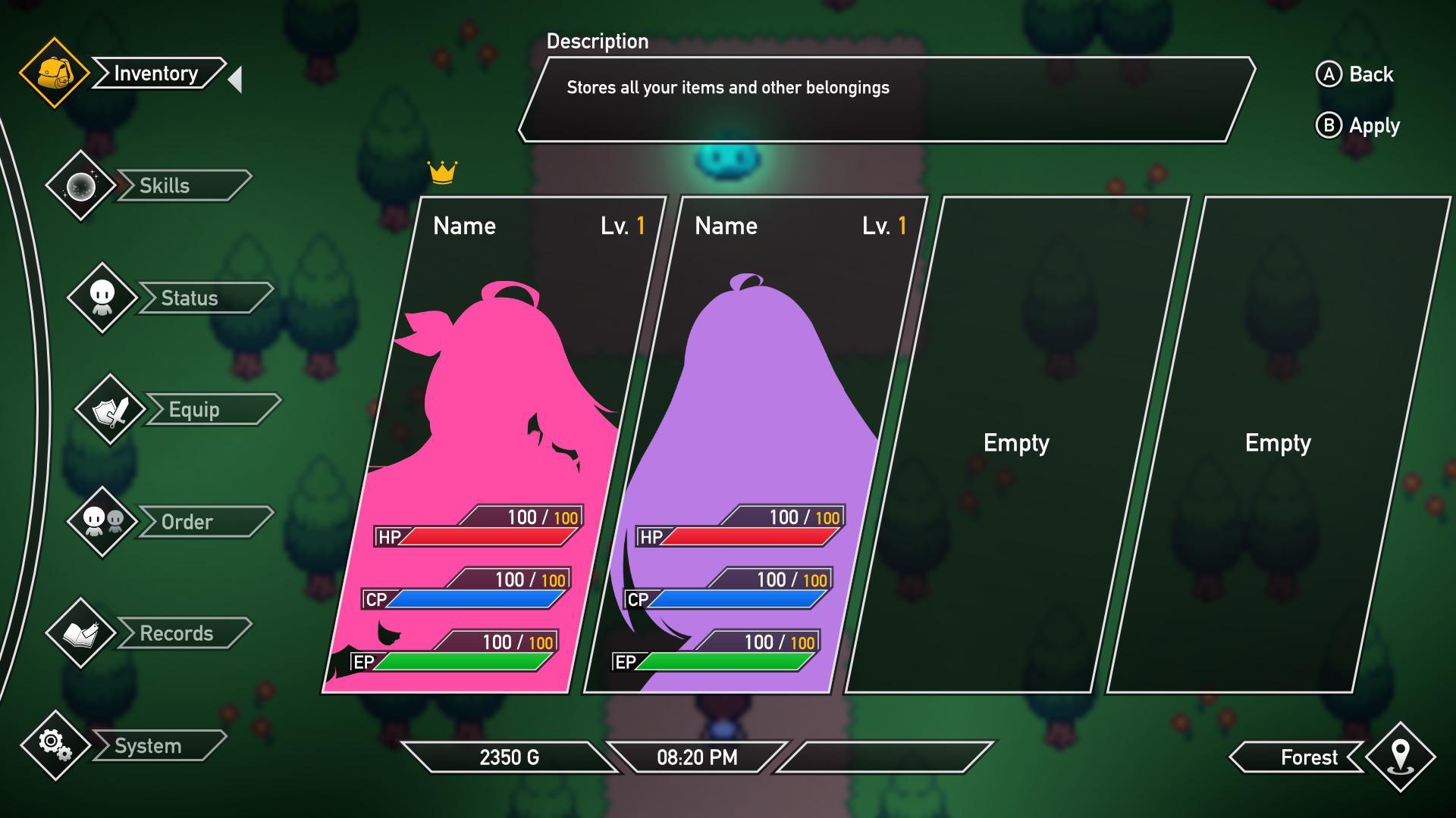 Main menu of my 2d jrpg game | Scrolller