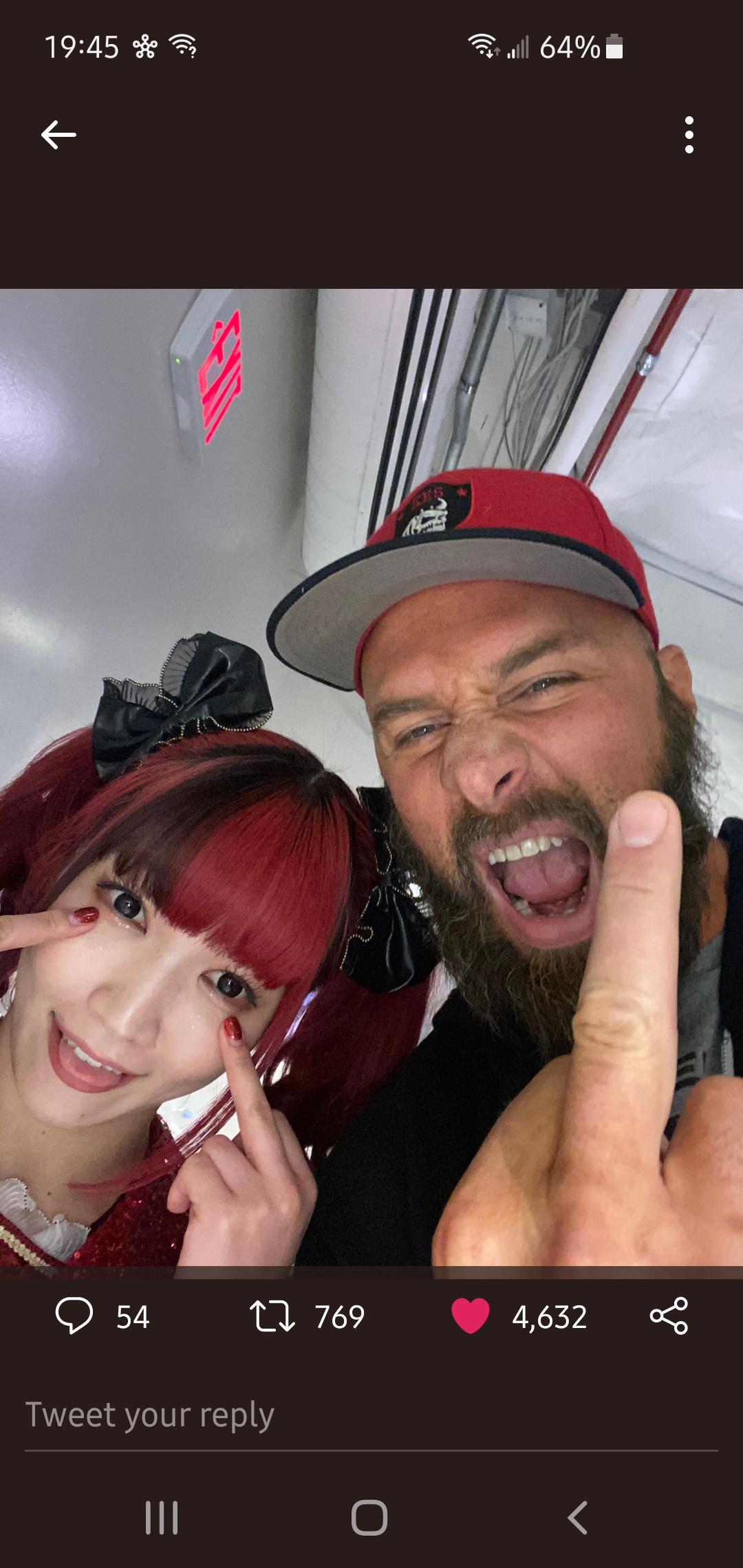 Maki and the Murder Hawk Lance Archer tonight! She has worked so hard for this! | Scrolller