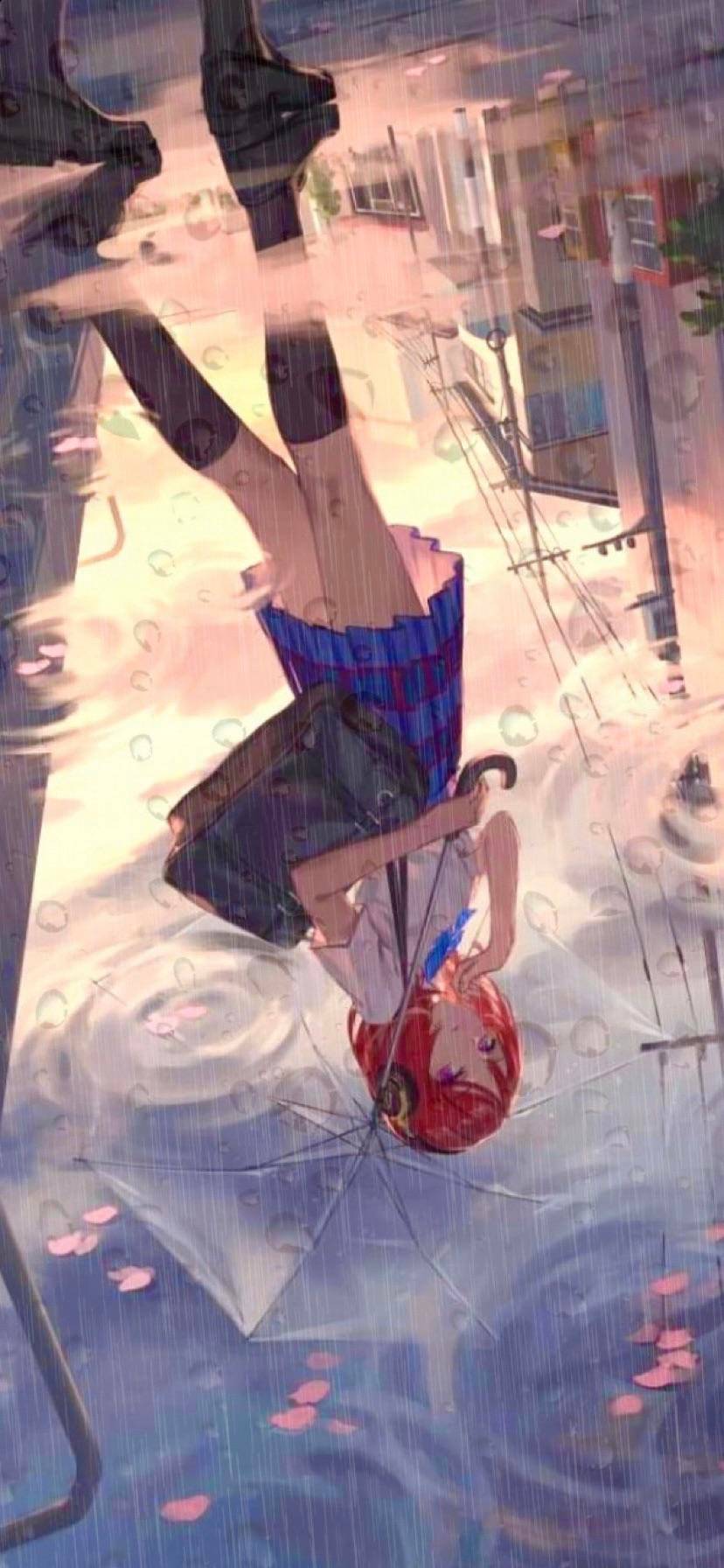 Maki Nishikino in the rain | Scrolller