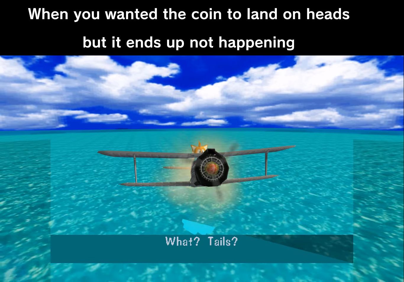 Making a meme out of one line from Sonic Adventure each day until Sonic Adventure 3 is announced ...