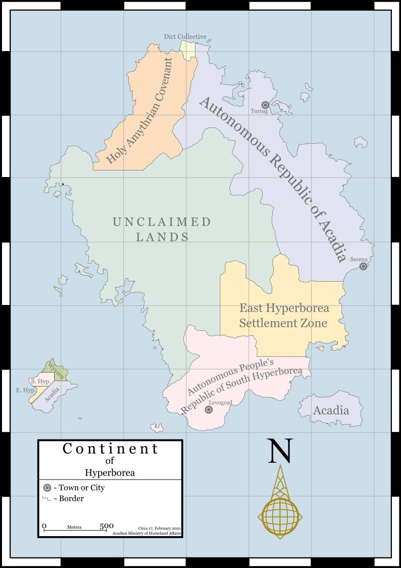 Map of the Continent of Hyperborea, made by myself. | Scrolller