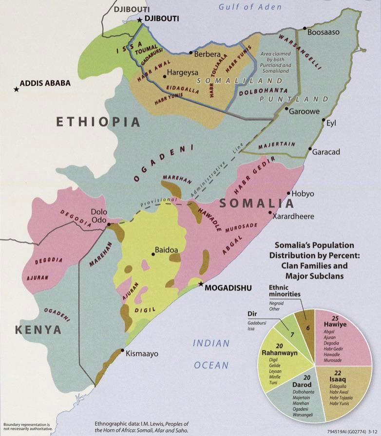 Map of the Somali Clans | Scrolller