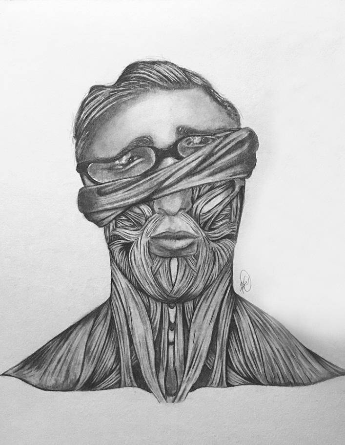 Mask Off: Self Portrait, Me, Graphite, 2017 | Scrolller