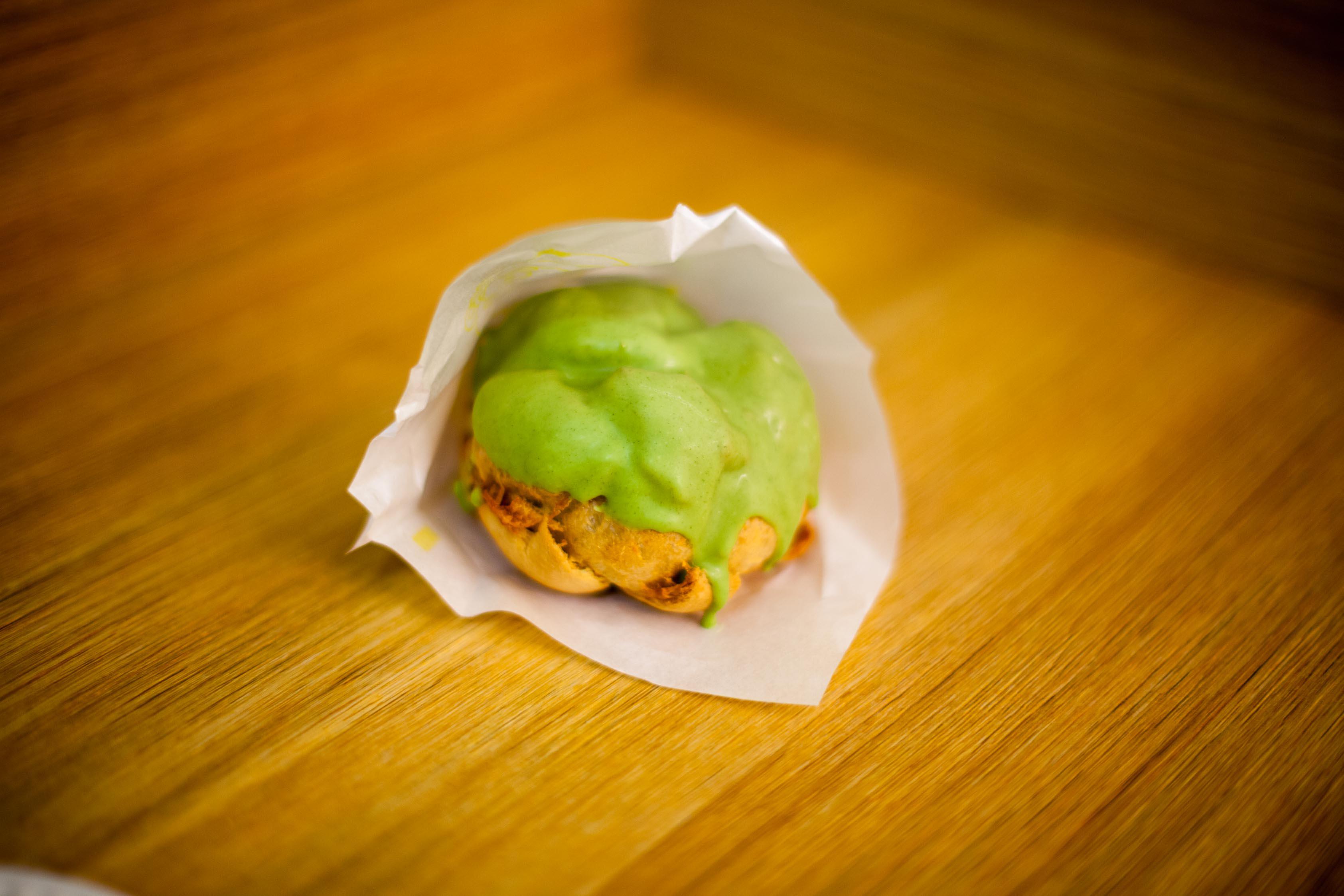 Matcha cream puff from Beard Papa | Scrolller