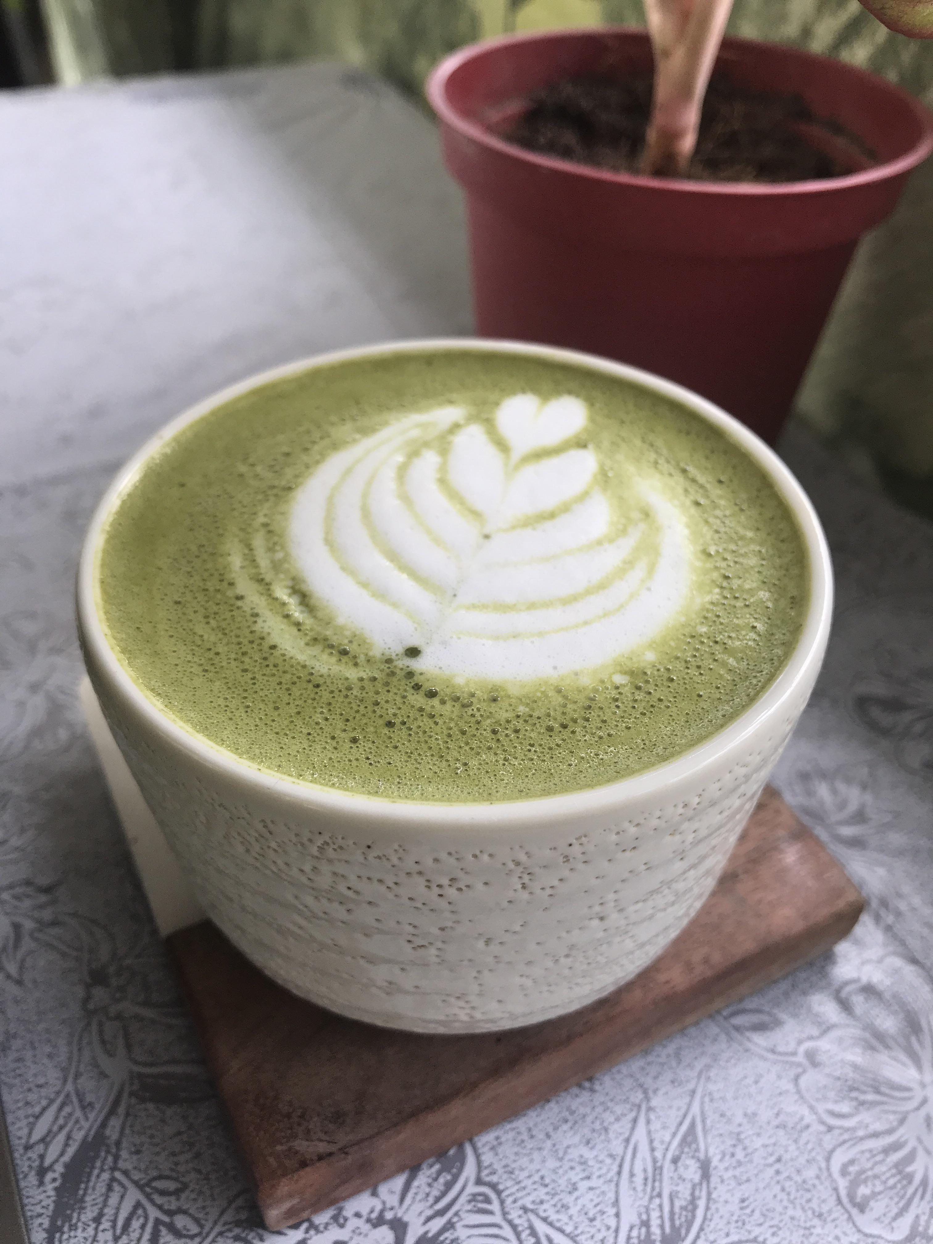 Matcha latte at glasshouse coffee - davao city, philippines :) | Scrolller