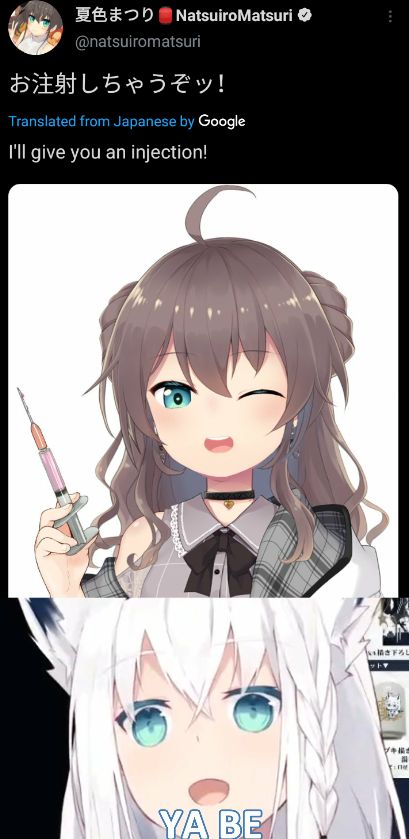 Matsuri giving us an injection... 👀 | Scrolller