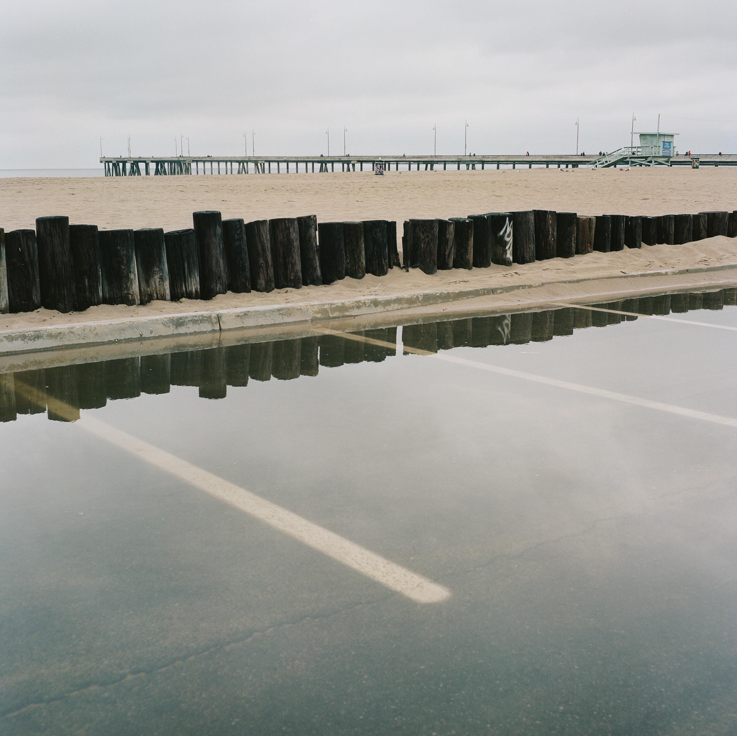 May gray, Venice Beach. Rolleicord V - Portra 120 | Scrolller
