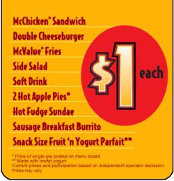 McDonald’s Original Dollar Menu (2003) | Scrolller