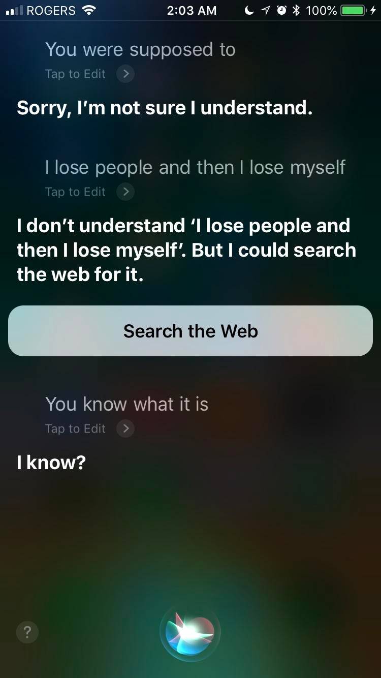 Me neither, Siri. | Scrolller