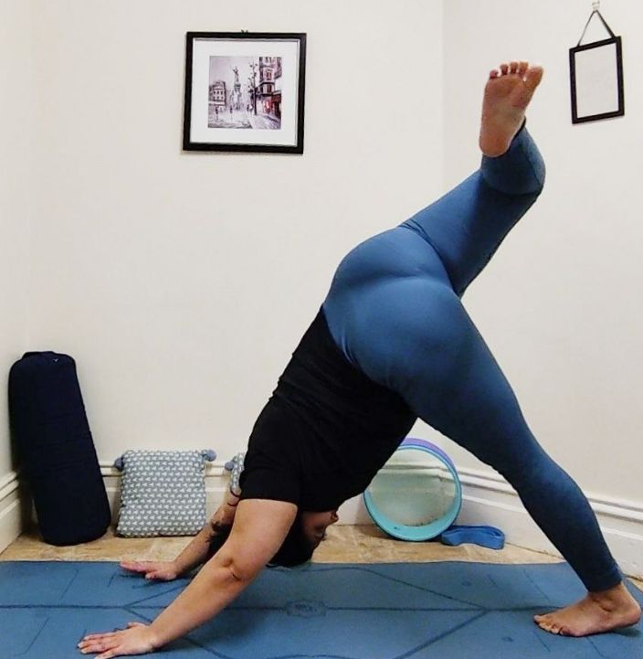 Me trying a three-legged downward dog | Scrolller