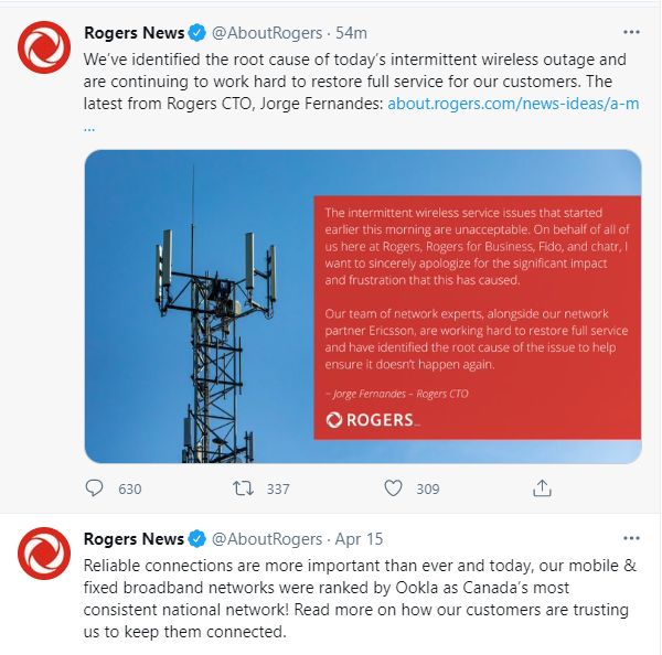 Meahwhile, in Canada, Rogers Wireless wins "MOST RELIABLE NETWORK" before having countrywide ...