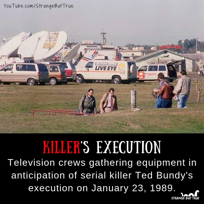 Media Outside Florida State Prison Where Ted Bundy Was Executed | Scrolller
