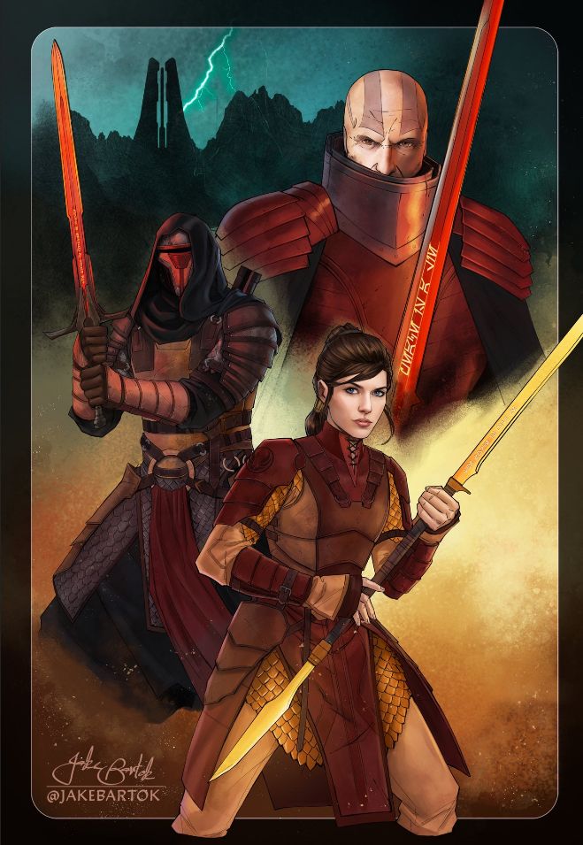 Medieval Style Knights of the Old Republic. Art by Jake Bartok. | Scrolller