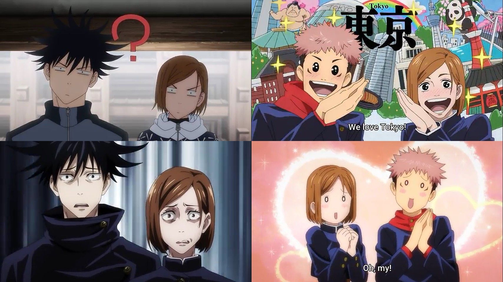 Megumi and Nobara in sync vs Yuji and Nobara in sync | Scrolller