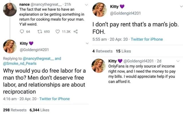 Men dont deserve free labor | Scrolller