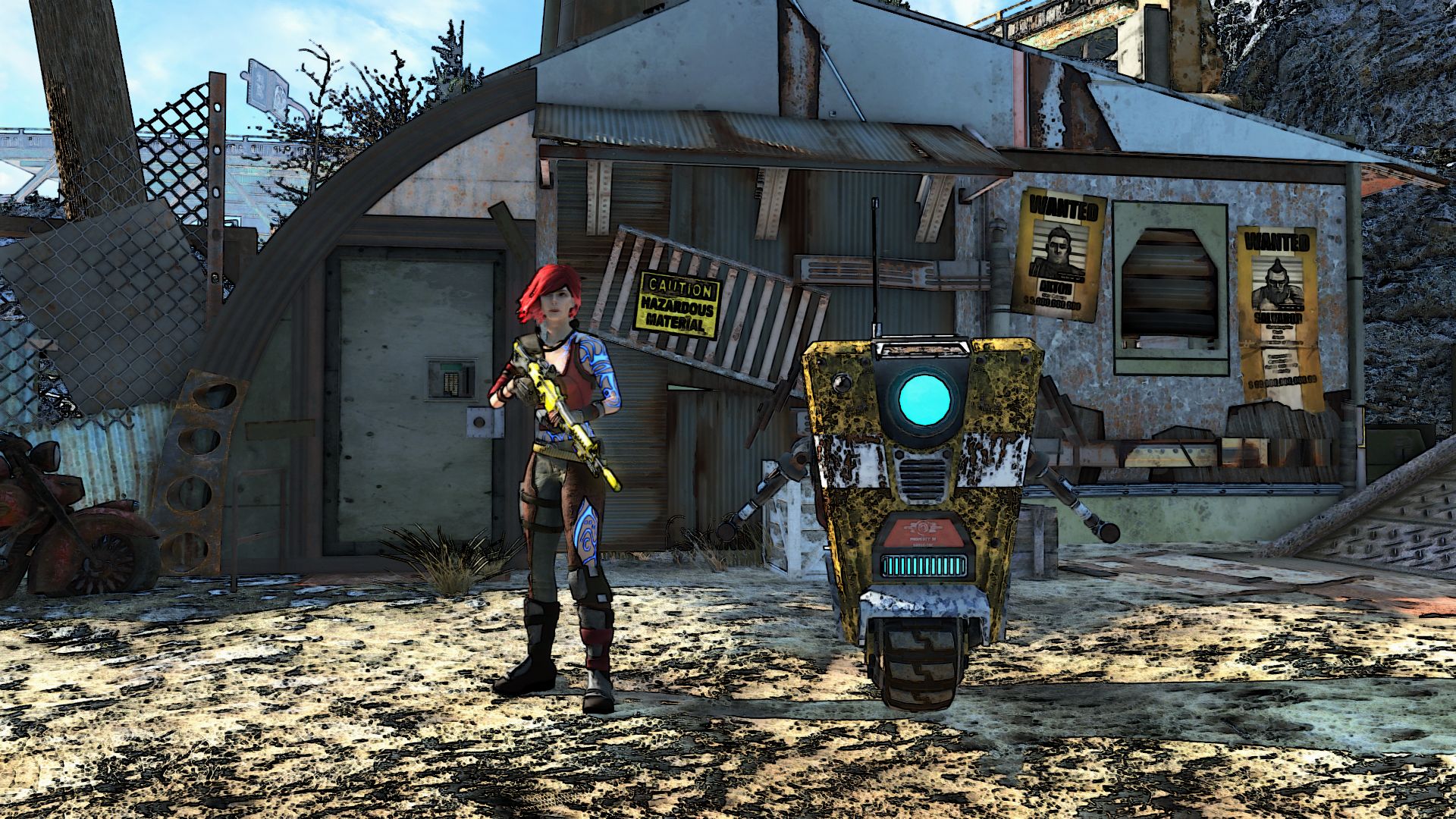 Messed around with some cel-shading and various mods to get a Borderlands-style look at Outpost ...