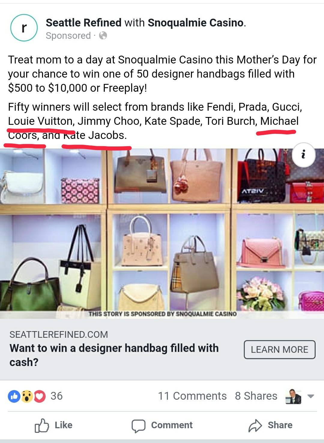 Michael Coors, Kate Jacobs and Louie Vuitton handbags? | Scrolller