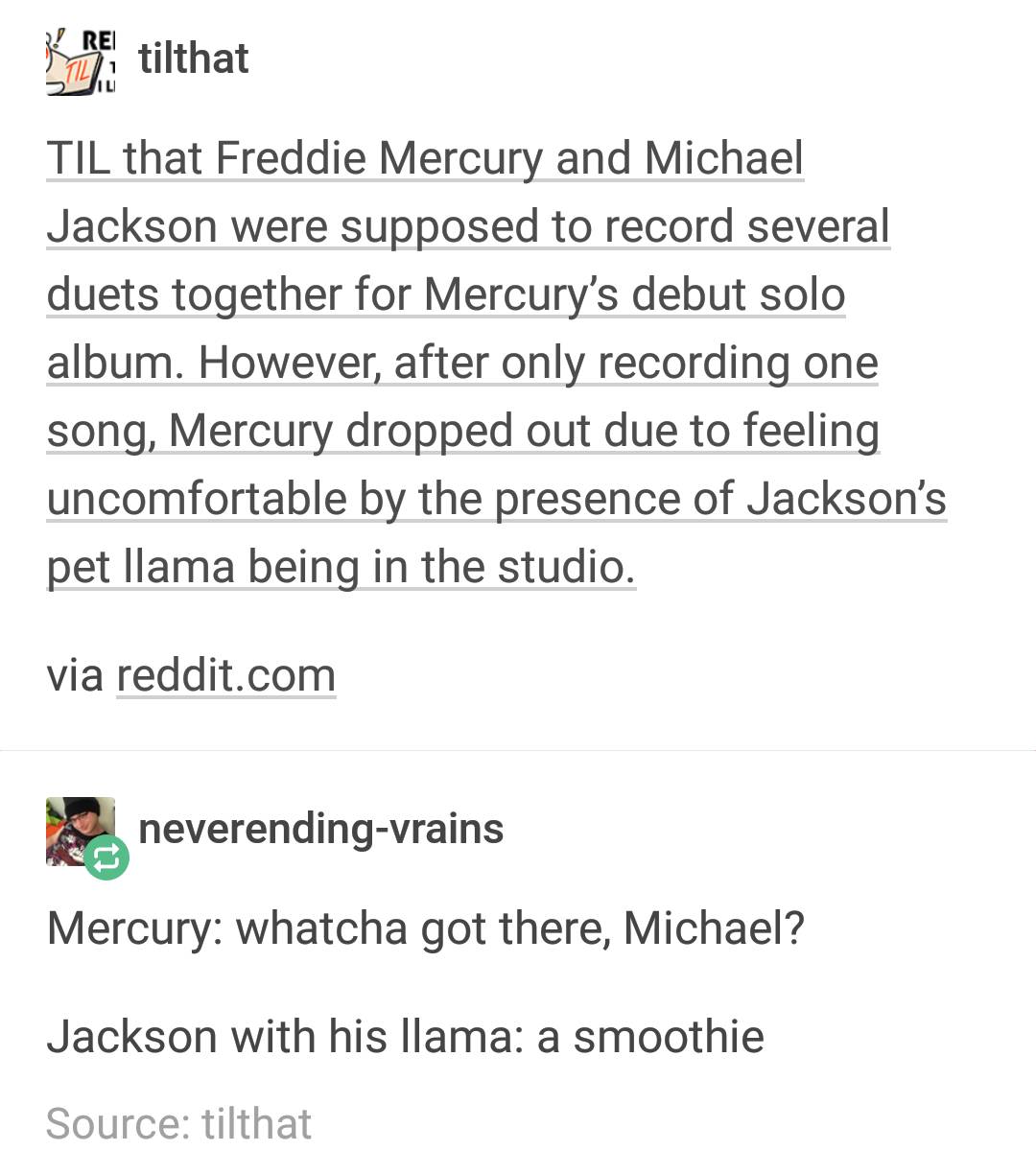 Michael Jackson's Llama | Scrolller
