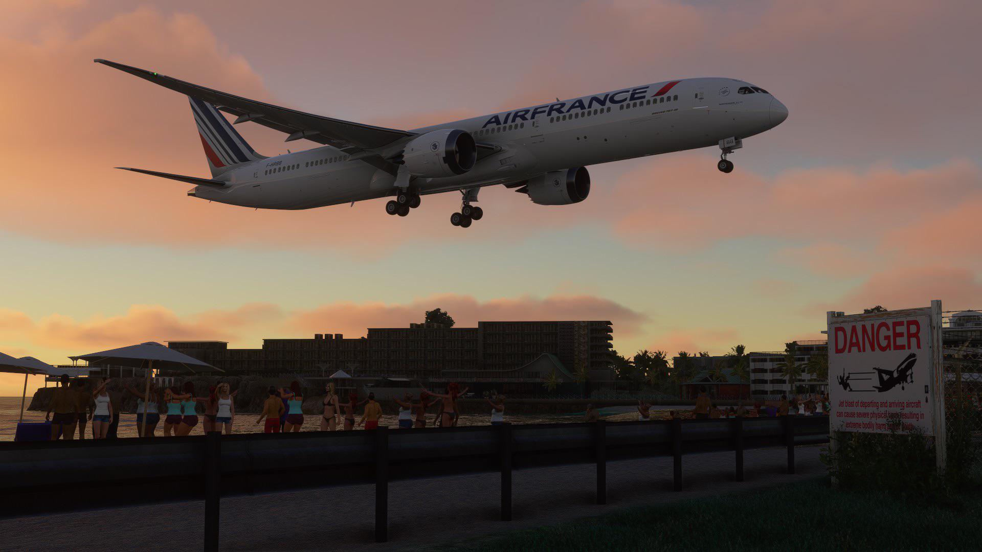 Microsoft Flight Simulator - Un Air France 787 atterrissant à St Martin | Scrolller