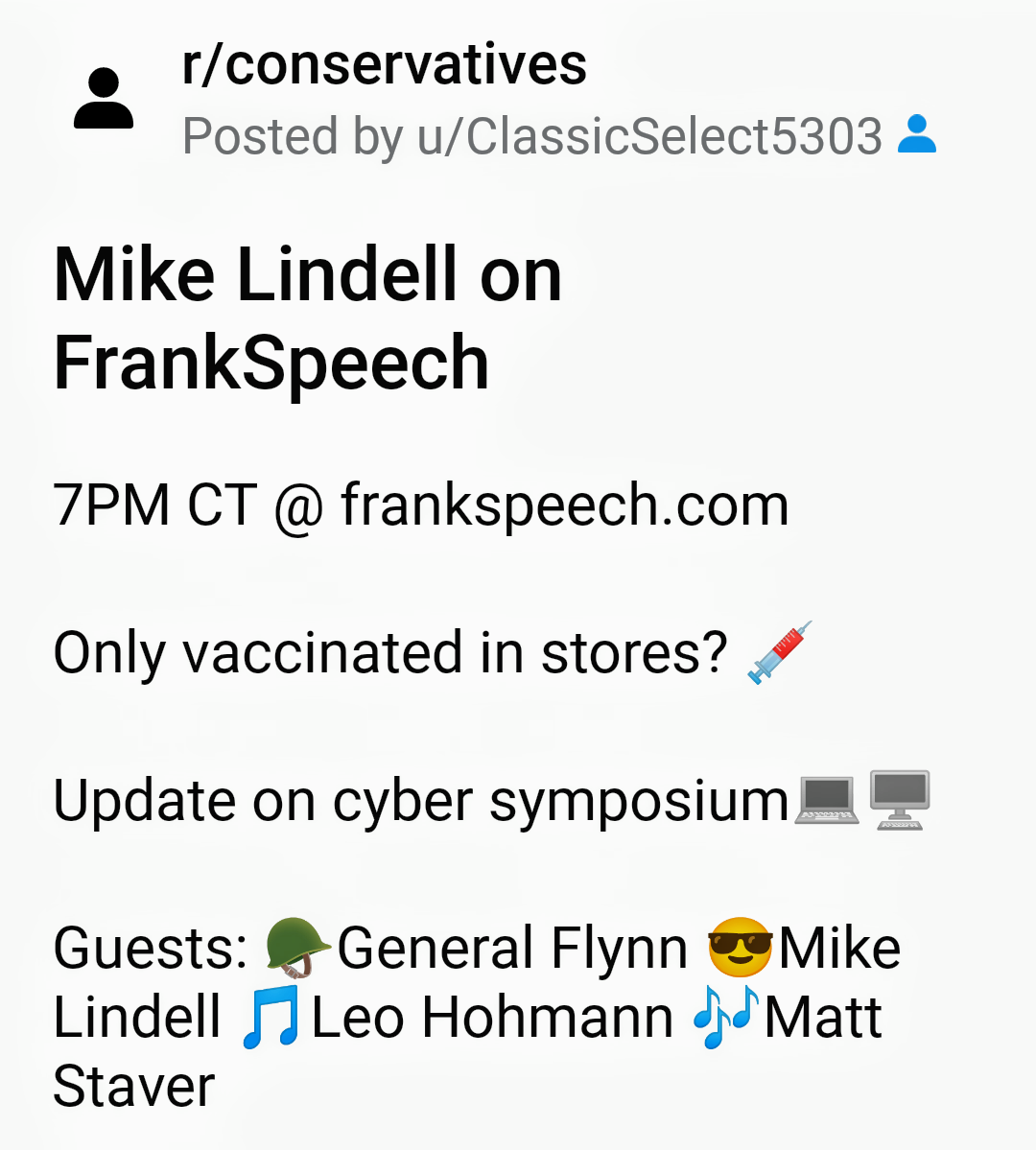 Mike Lindell on FrankSpeech | Scrolller