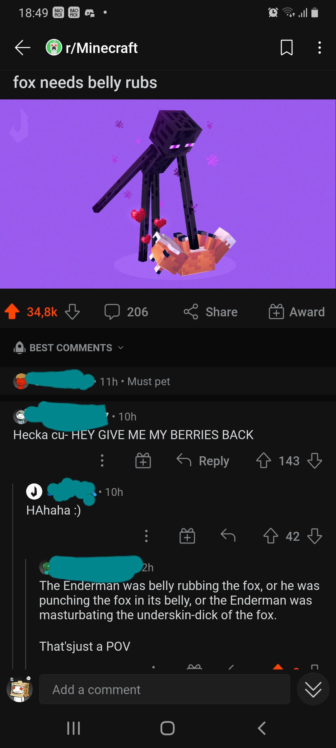 Minecraft fox | Scrolller