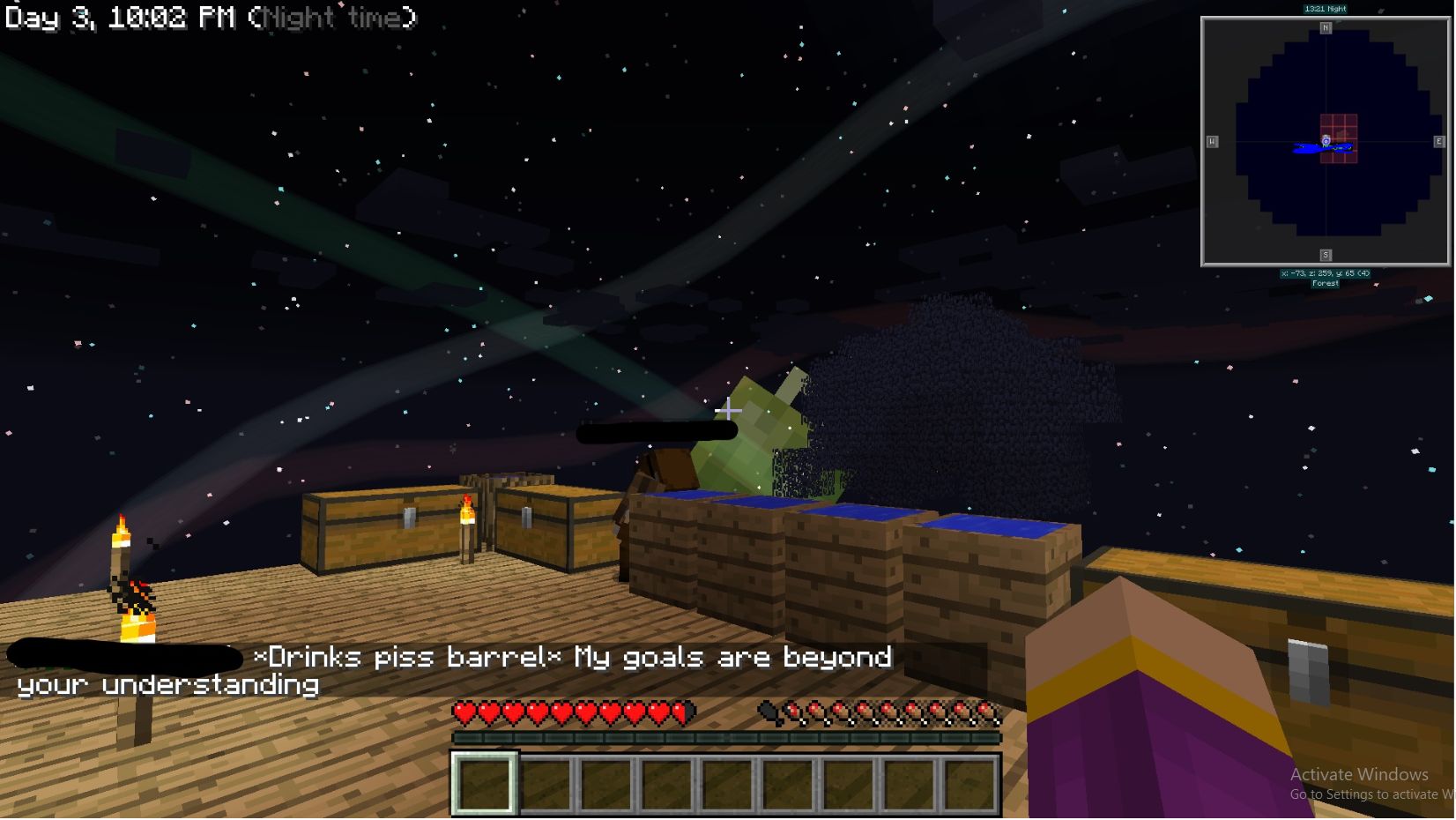 Minecraft player drinks piss barrel? | Scrolller