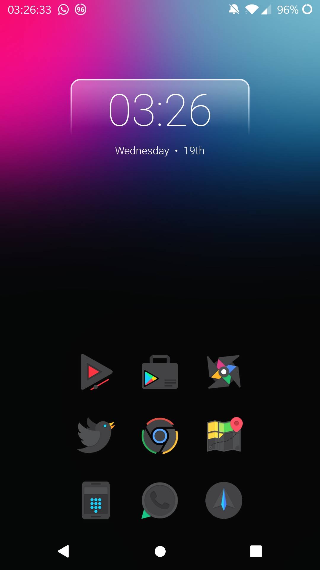Minimal. Wallpaper AR7, icons Crispy Dark, my own widgets | Scrolller