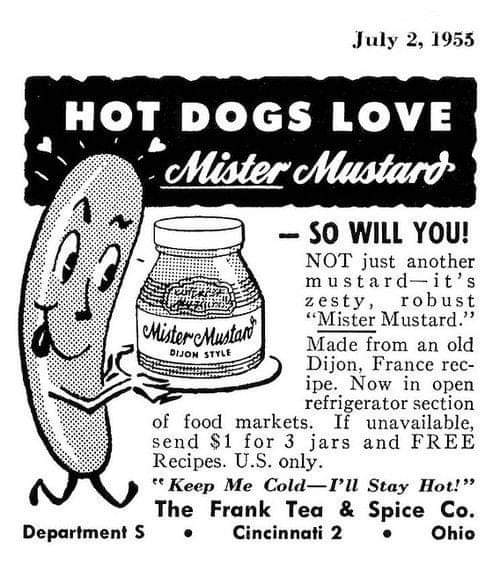 Mister Mustard advertising from 1955 | Scrolller