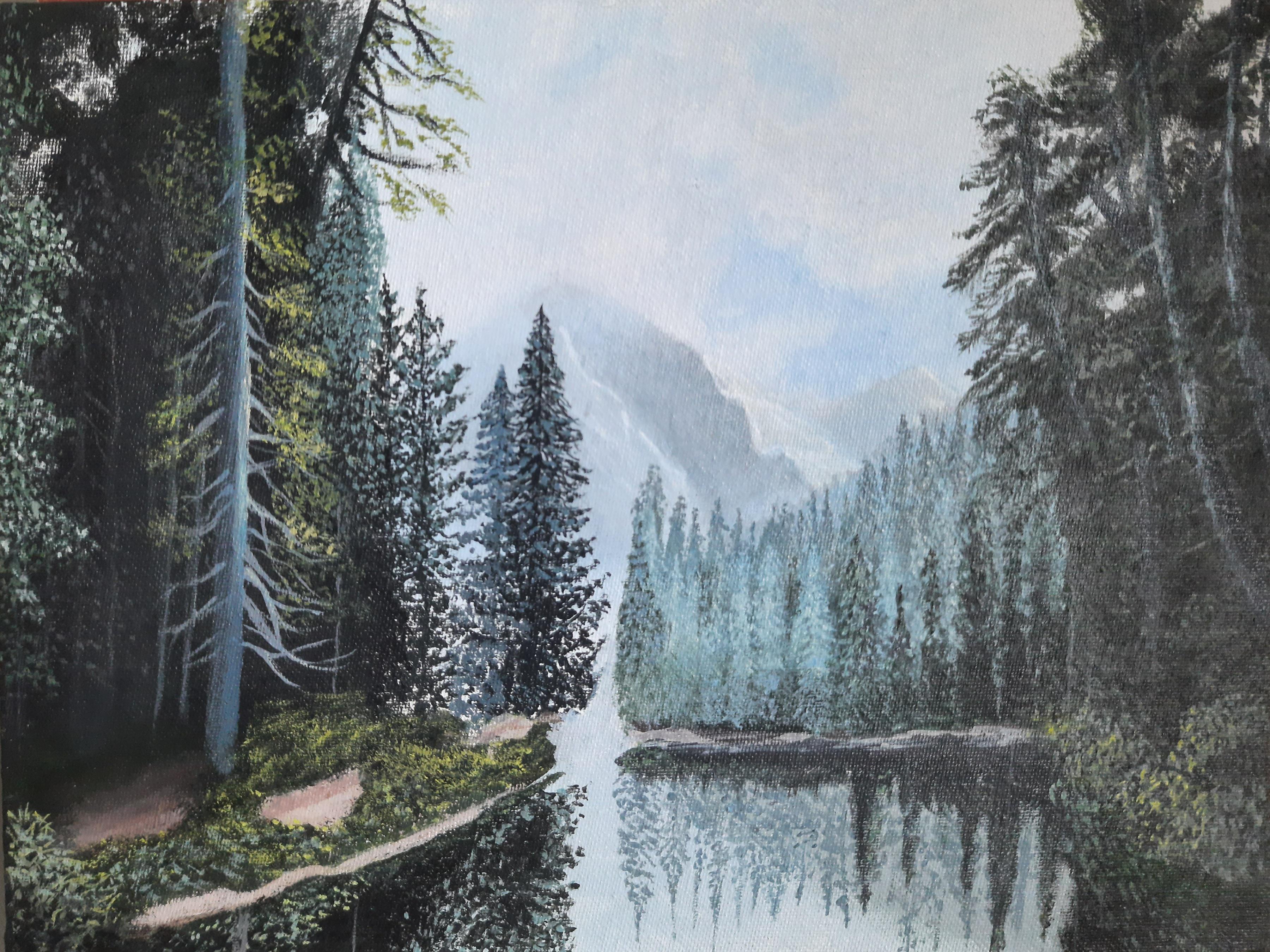 Misty Morning, Me, Acrylics, 2021 | Scrolller