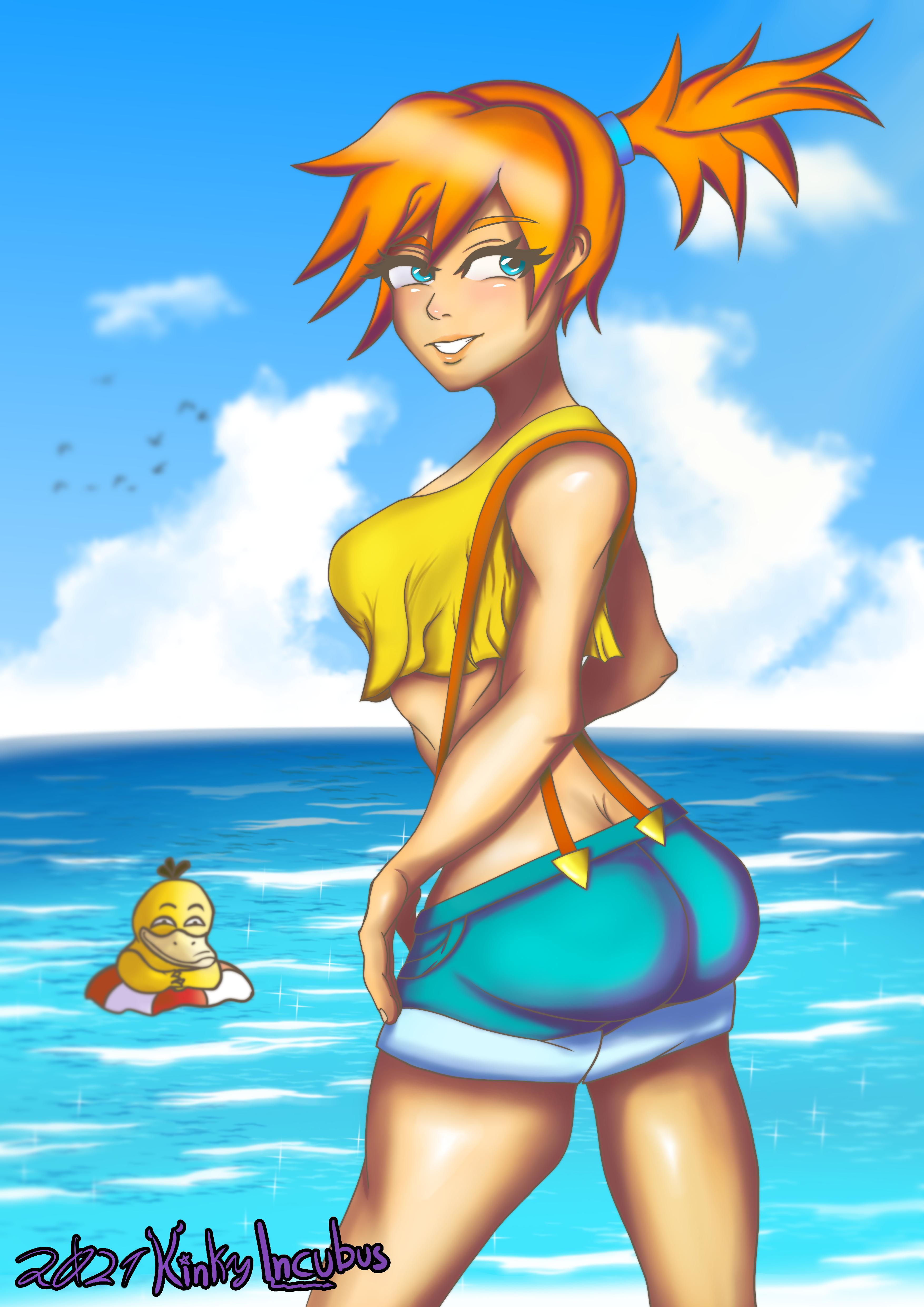 Misty on the Beach (kinkyincubus) [Pokemon] | Scrolller