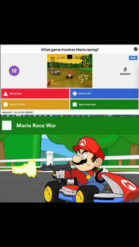 [MK] Mario Kart! Black yoshi vs white yoshi! | Scrolller