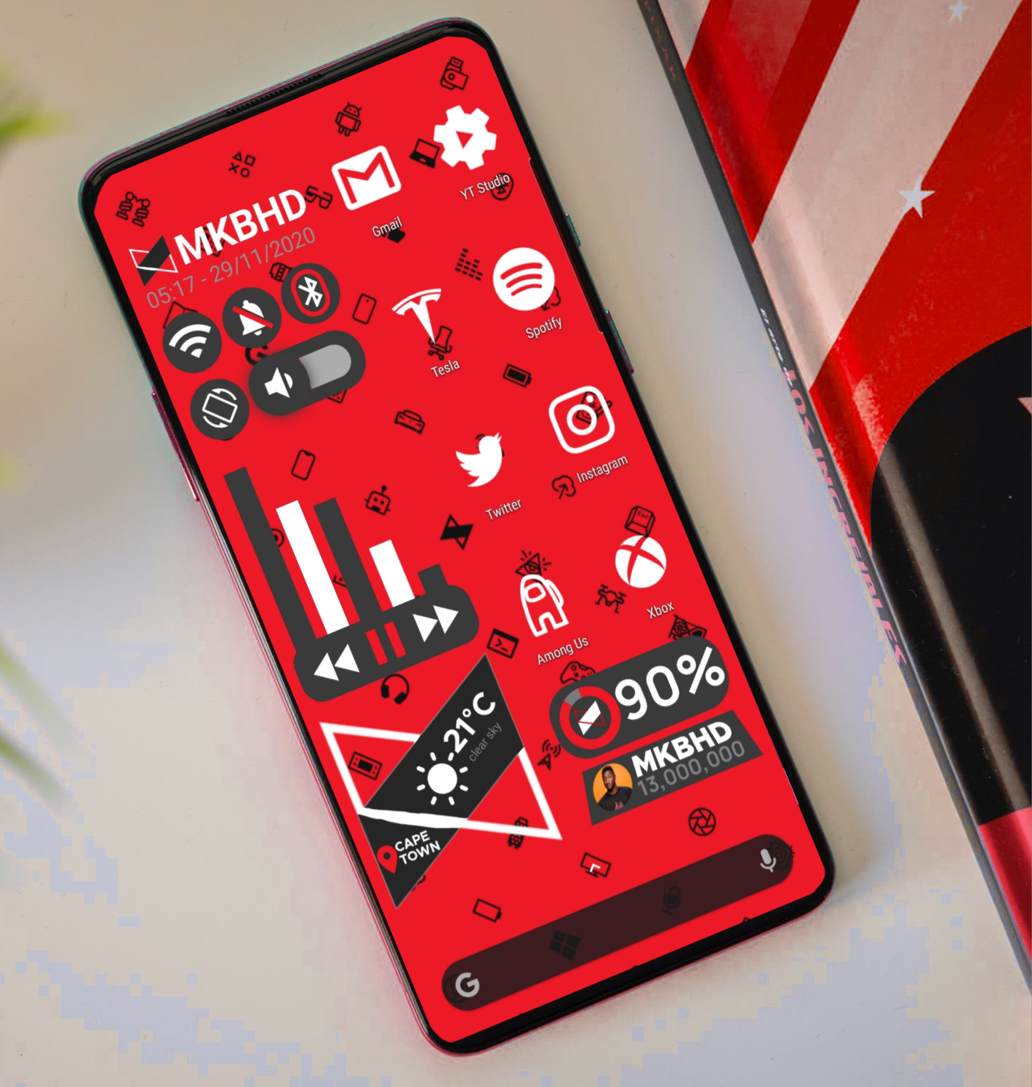 MKBHD Icons inspired Homescreen 🔴⚫⚪ | Scrolller