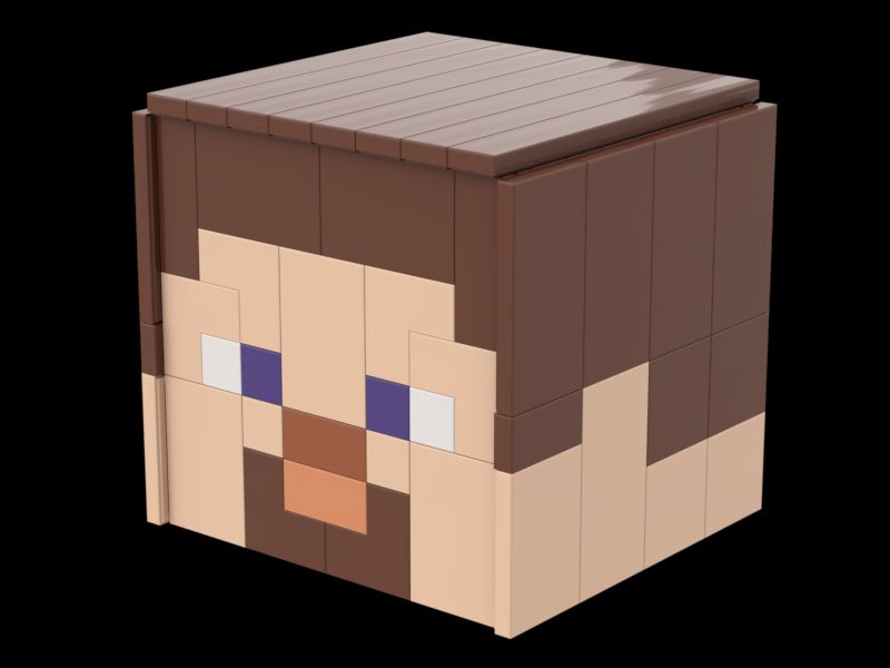 [MOC] Minecraft steve head | Scrolller