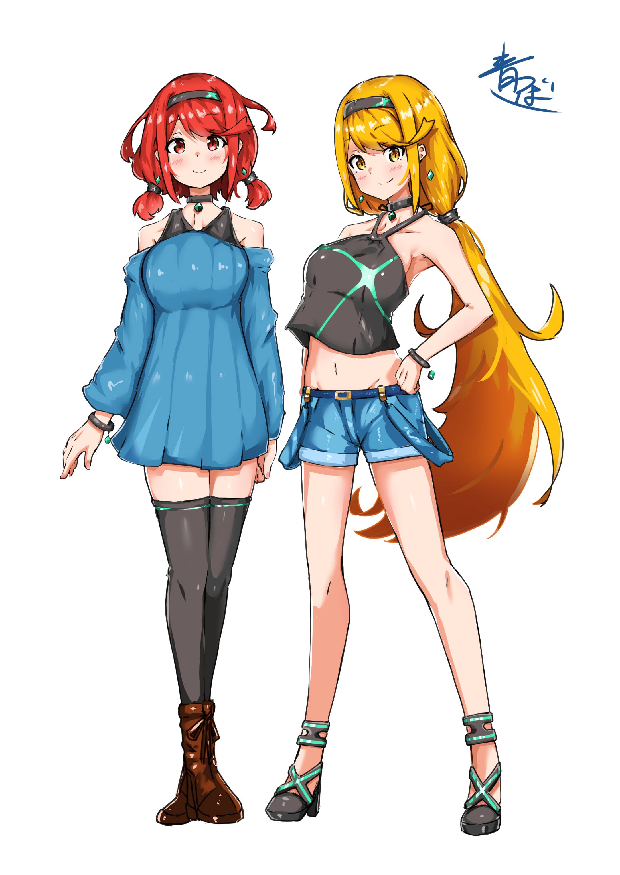 Modernly Dressed Mythra w/ Pyra | Scrolller Modernly Dressed Mythra w/ Pyra | Scrolller