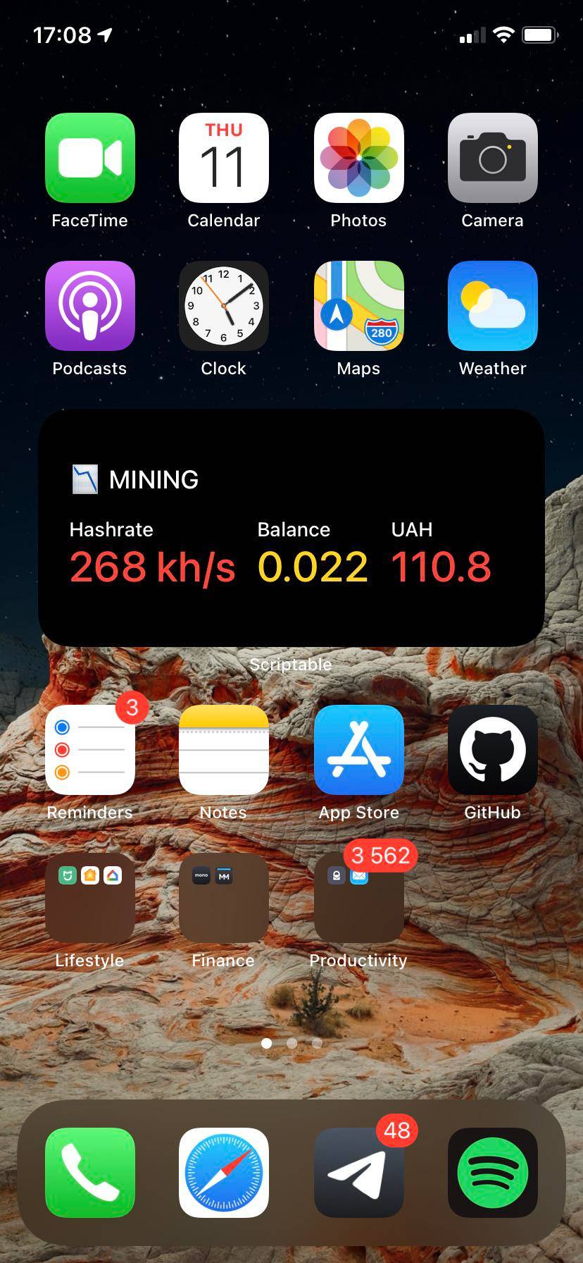 Monero mining widget | Scrolller