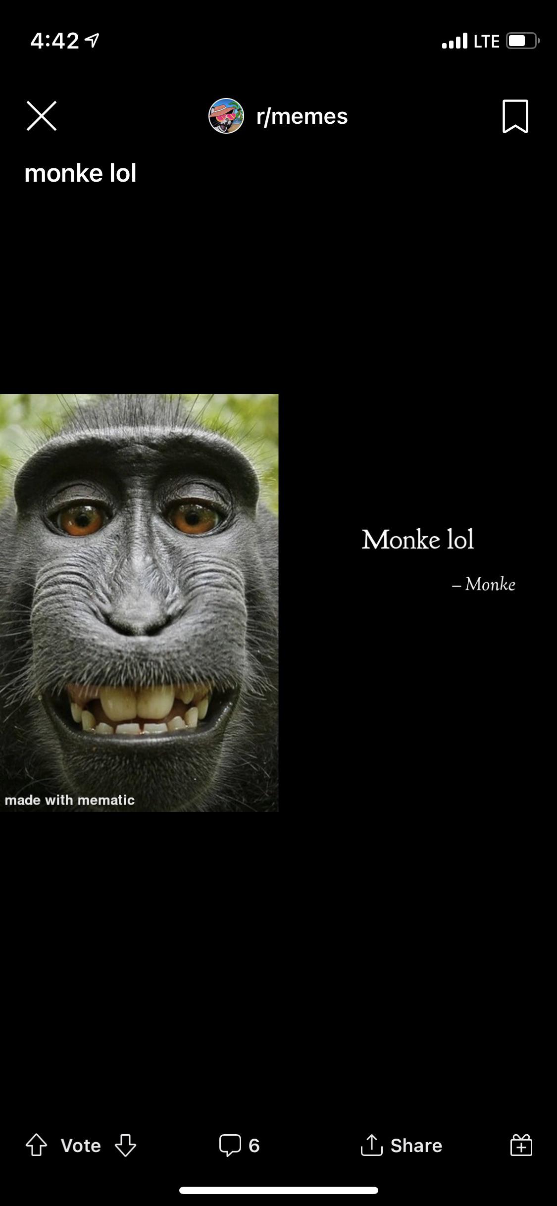 Monkey lol | Scrolller