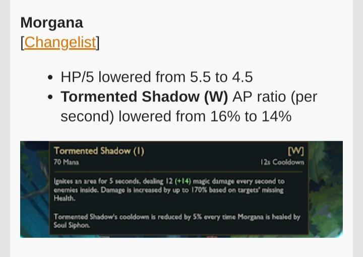Morgana nerf | Scrolller