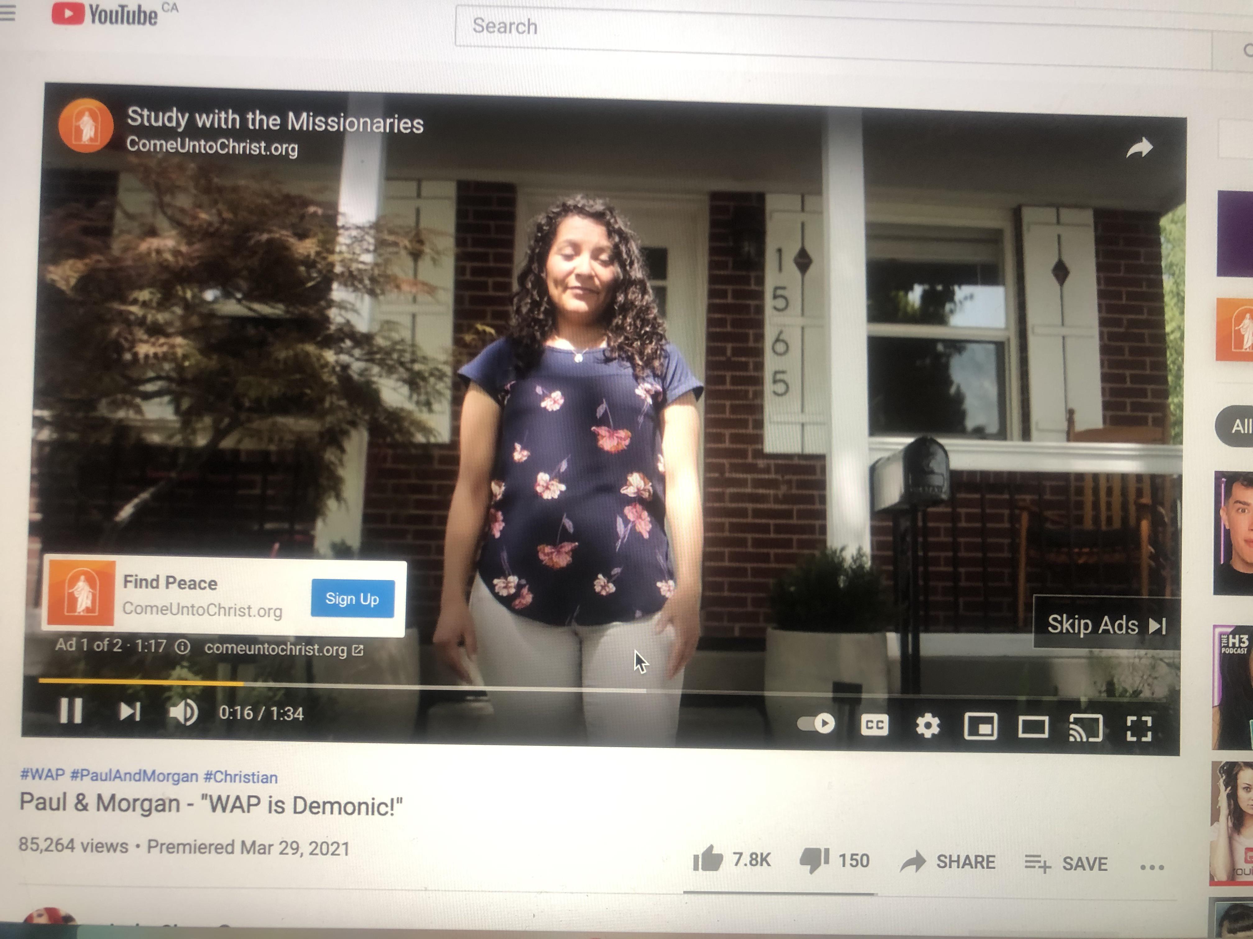 Mormon missionary ad on Jaclyn’s Paul and Morgan vid 🤣 | Scrolller