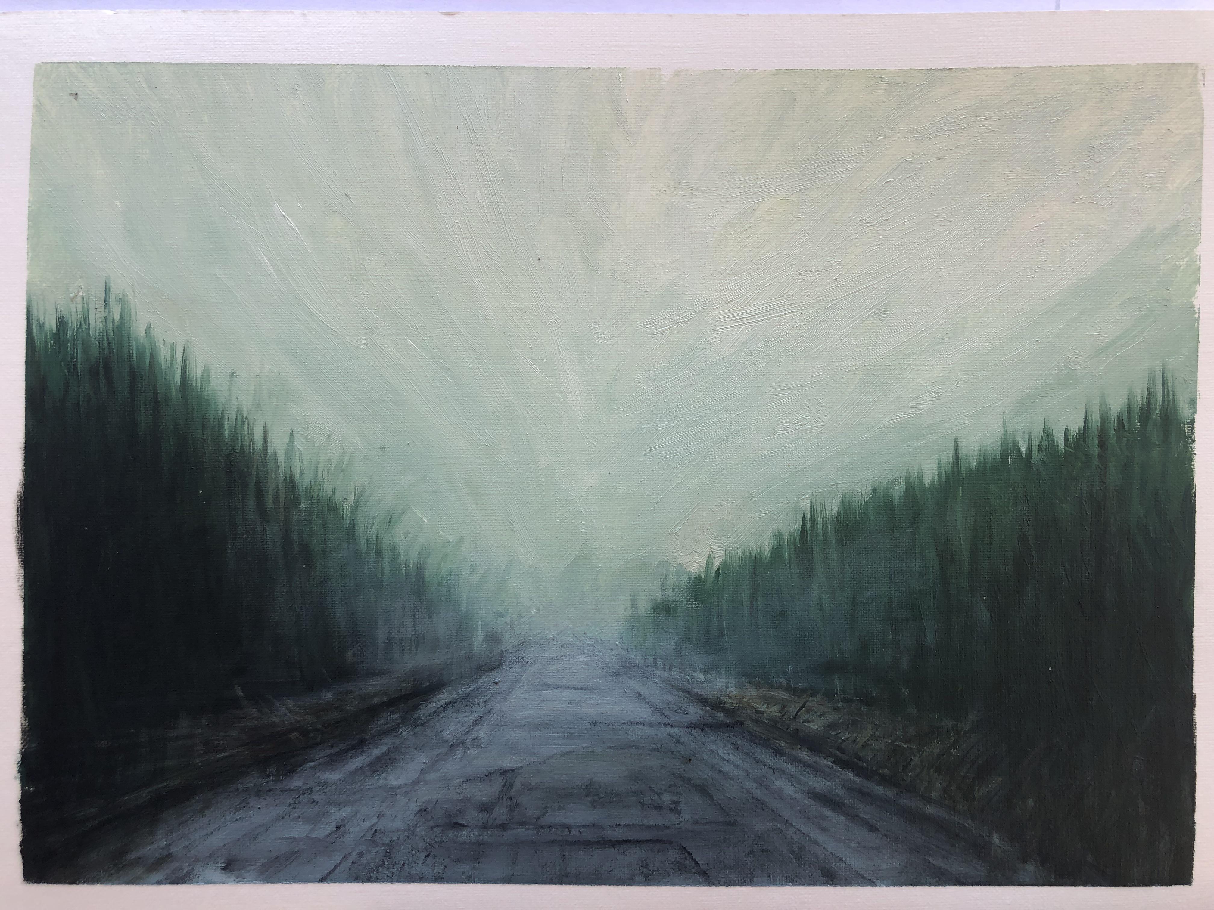 mountain road, oil | Scrolller