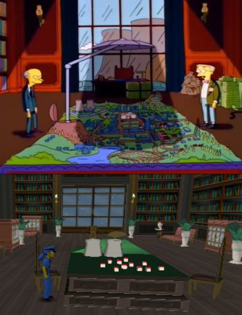 Mr burn's office in Simpsons hit and run | Scrolller