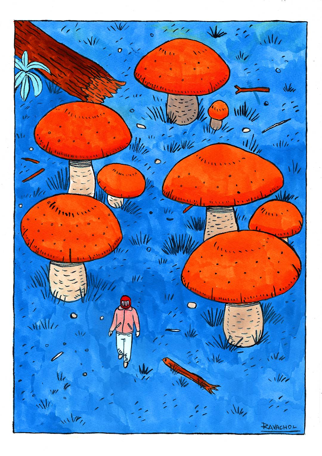 Mushroom Forest, Ravachol, Inks, 2021 | Scrolller