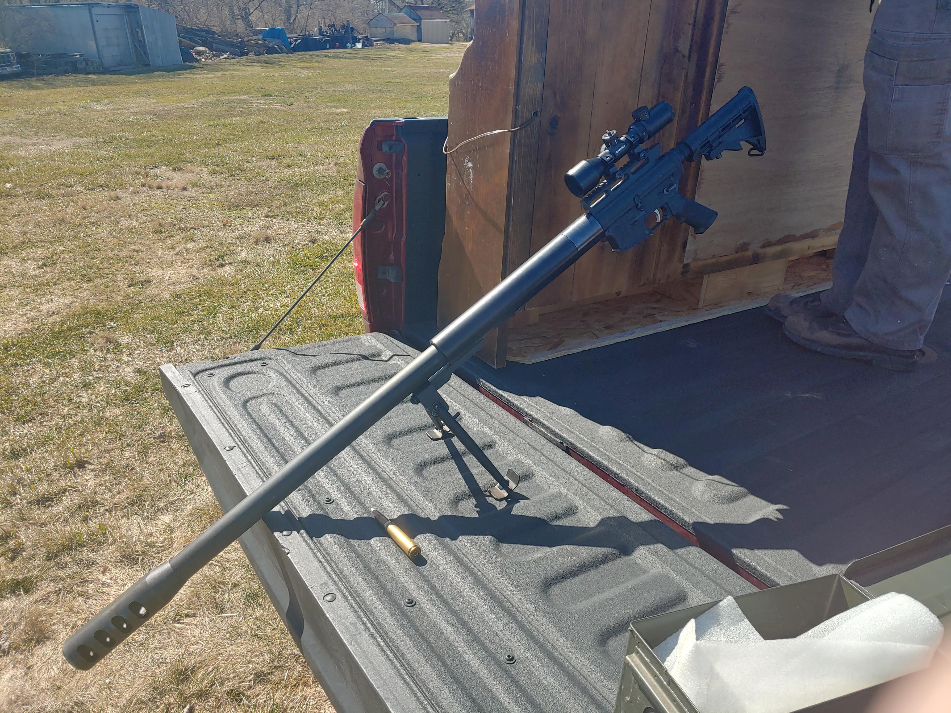 My "AR-15" Browning M2 Barrel, custom muzzle brake, .50 BMG | Scrolller