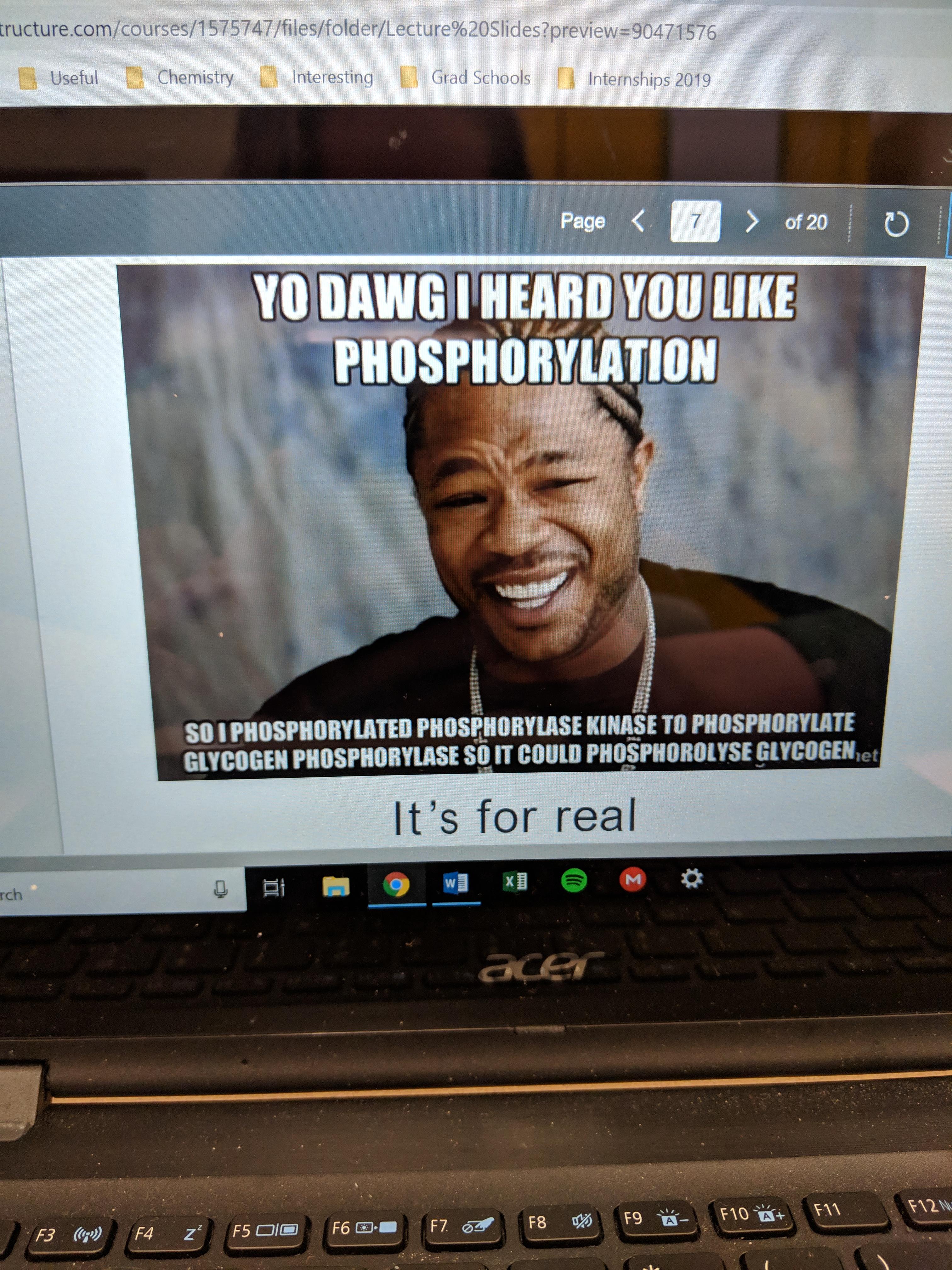 My biochem prof thinks he's cool | Scrolller