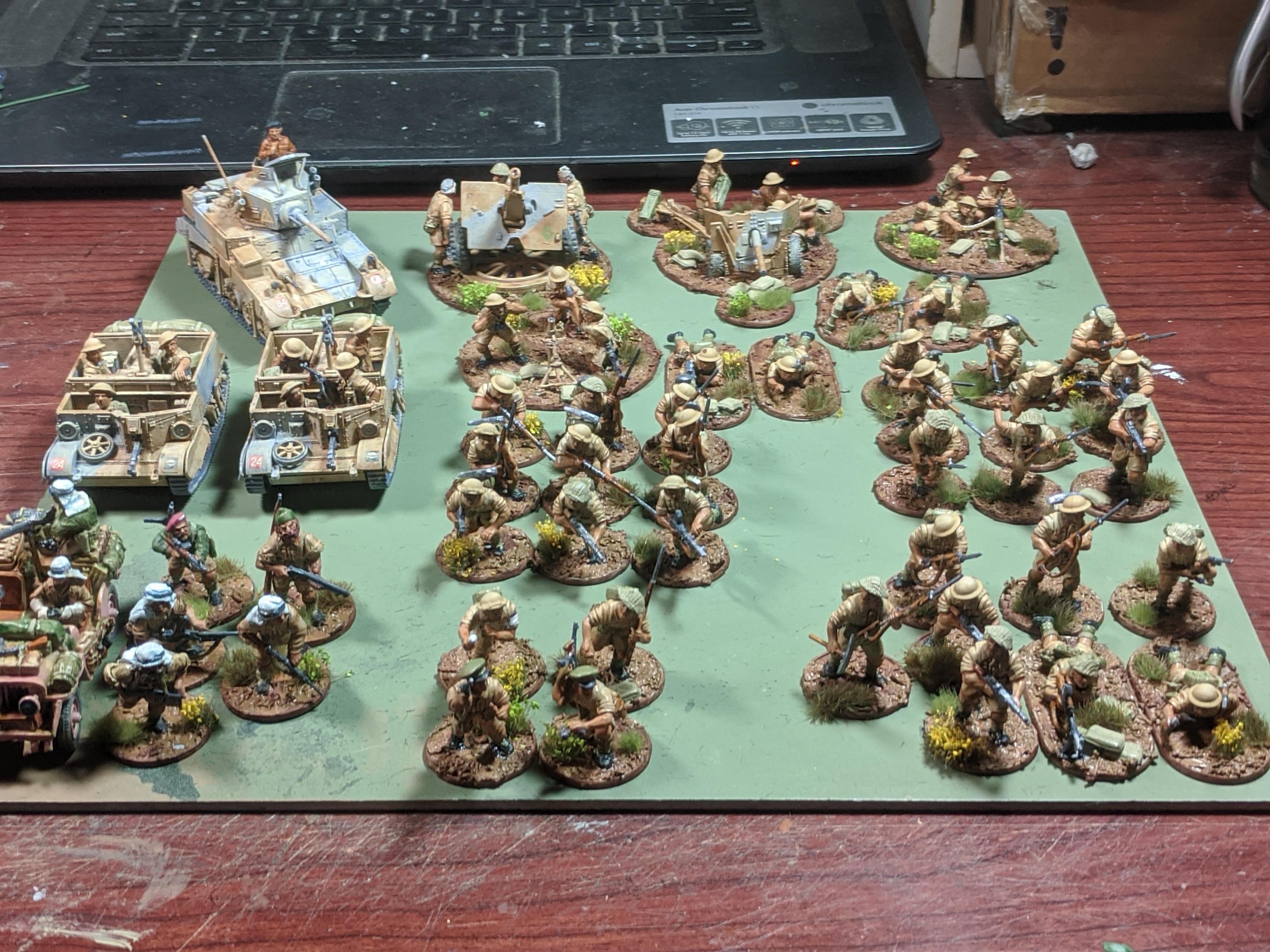 My Bolt Action Desert Rats collection. The starter box is chock full of stuff and I added a M3 ...