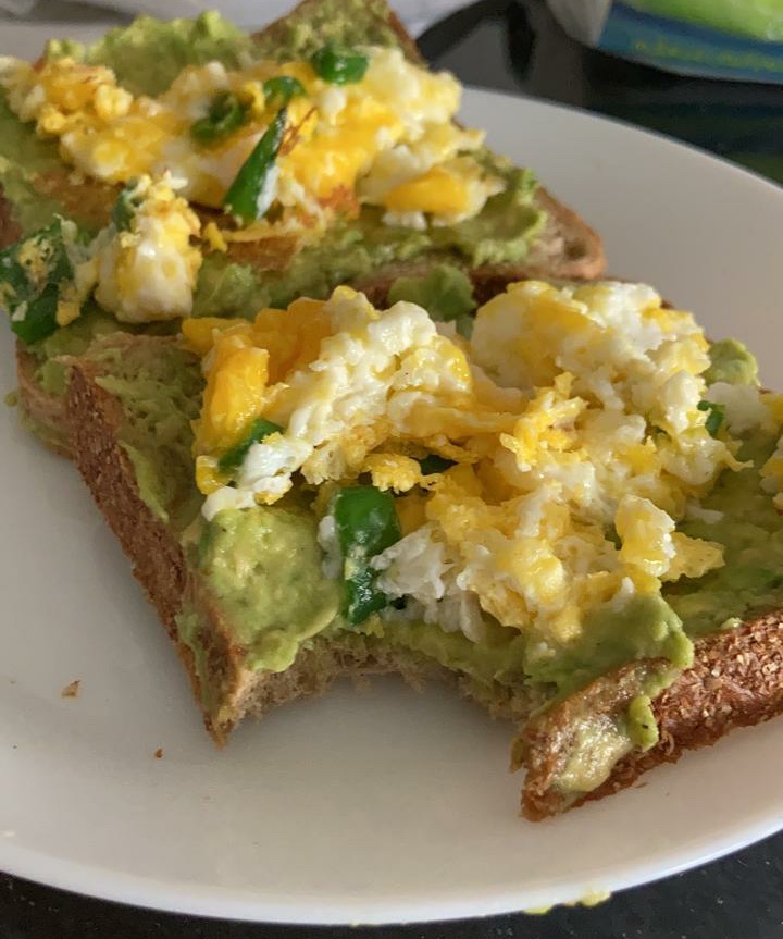 My breakfast, Avocado fried eggs. | Scrolller