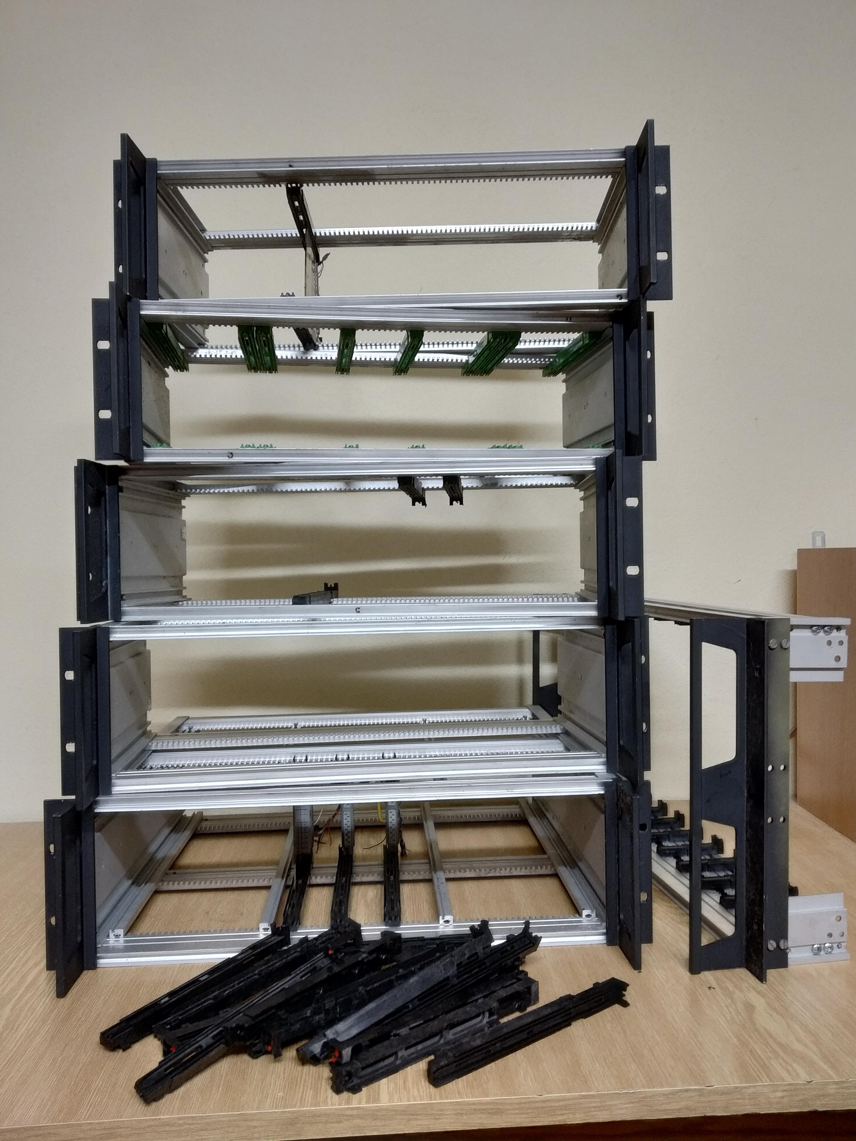 My cheap start of a modular rig, cases from an old broadcast unit, all ...