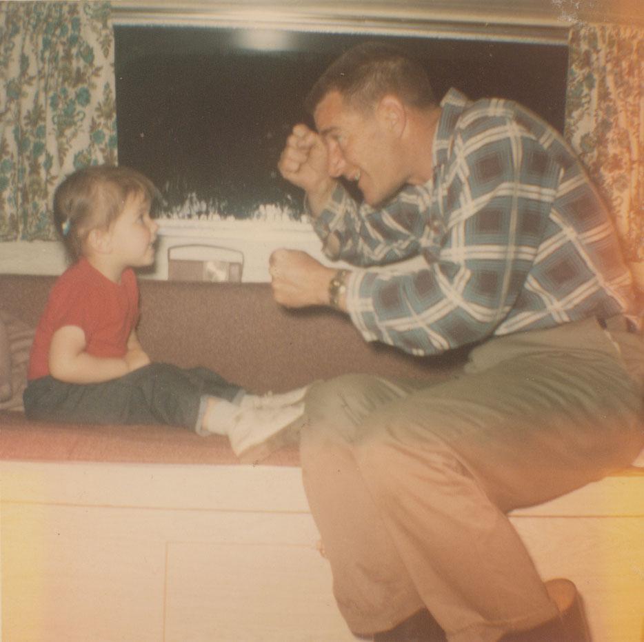 My dad teaching me how to box, 1966 | Scrolller