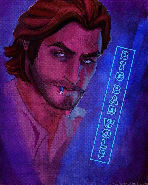 My fanart of Bigby from 2017. I really miss this game! 💙💜💖 | Scrolller