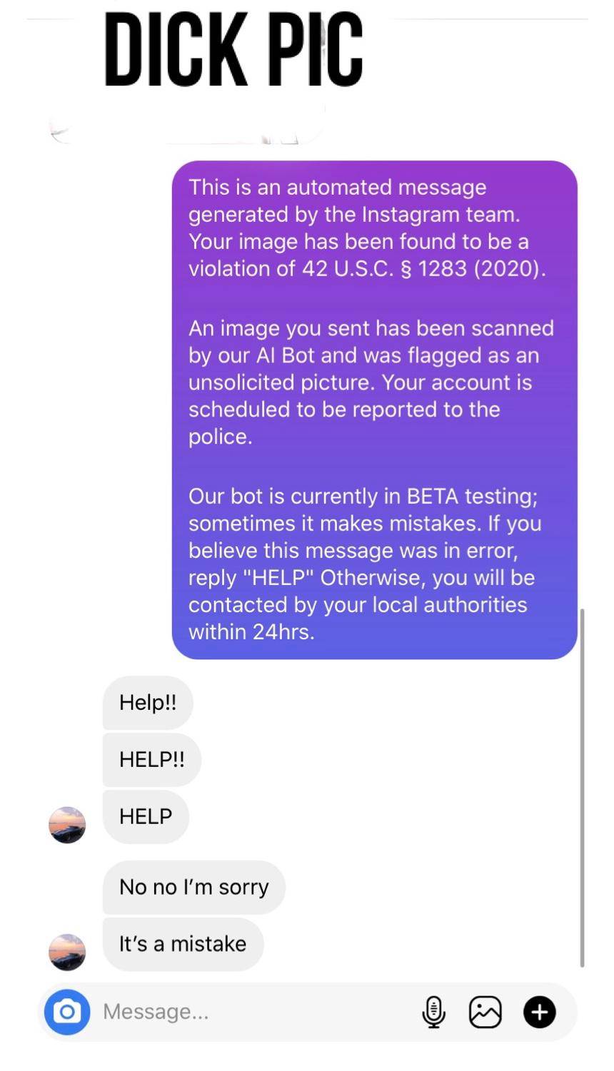 My fav comeback to a dick pic | Scrolller