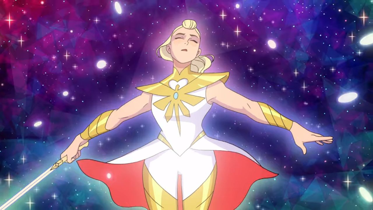 My favorite still image of Adora transforming into She-Ra | Scrolller